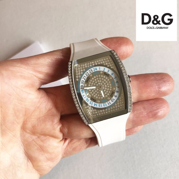Dolce & Gabbana | Jewelry | Dolce Gabbana Stainless Steel White Crystal ...